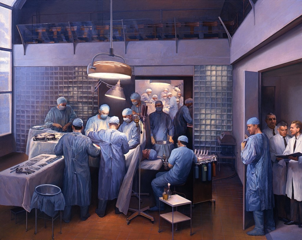 First Successful Organ Transplant, 1996. oil on linen, 70 x 88 inches ...